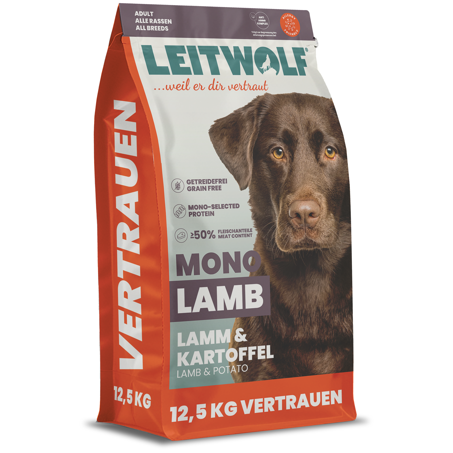 Leitwolf Mono Lamm mit Kartoffeln – fithound Onlineshop